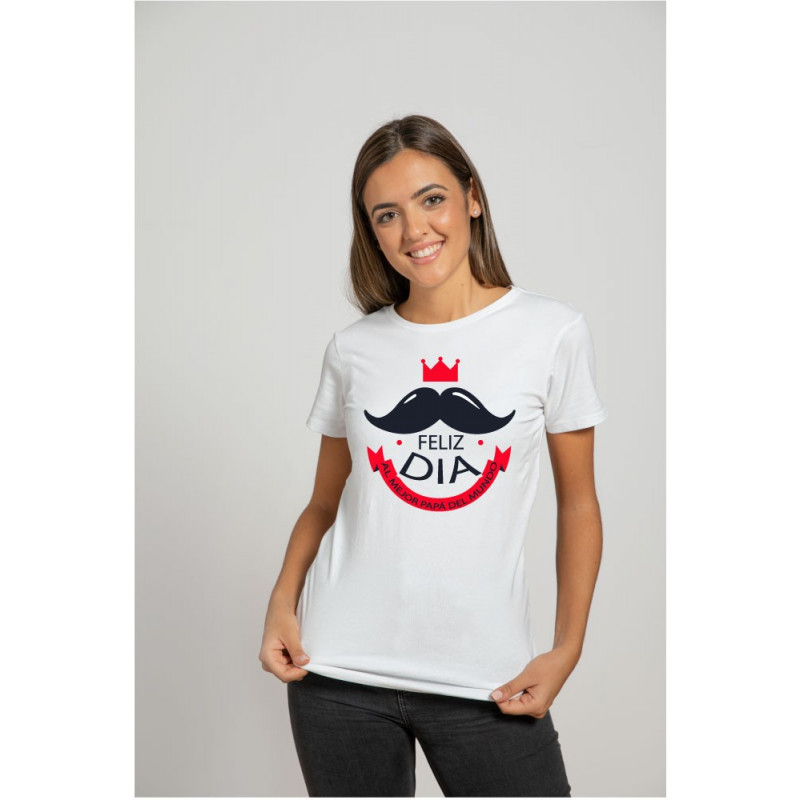 Printernet Playera De Manga Corta Feliz día del Padre Mostacho Bigote ...