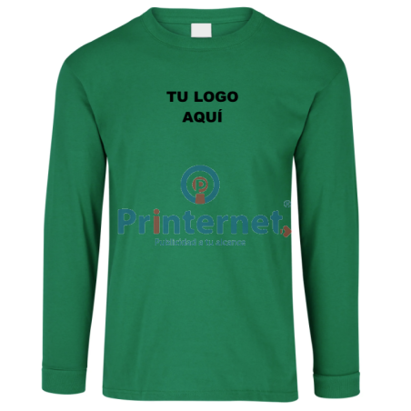 Playera Bordada Caballero Personalizada Manga Larga Tu Logo frente ...